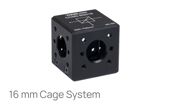 Thorlabs · Non-Polarizing Beamsplitter Cubes in 16 mm Cage Cubes