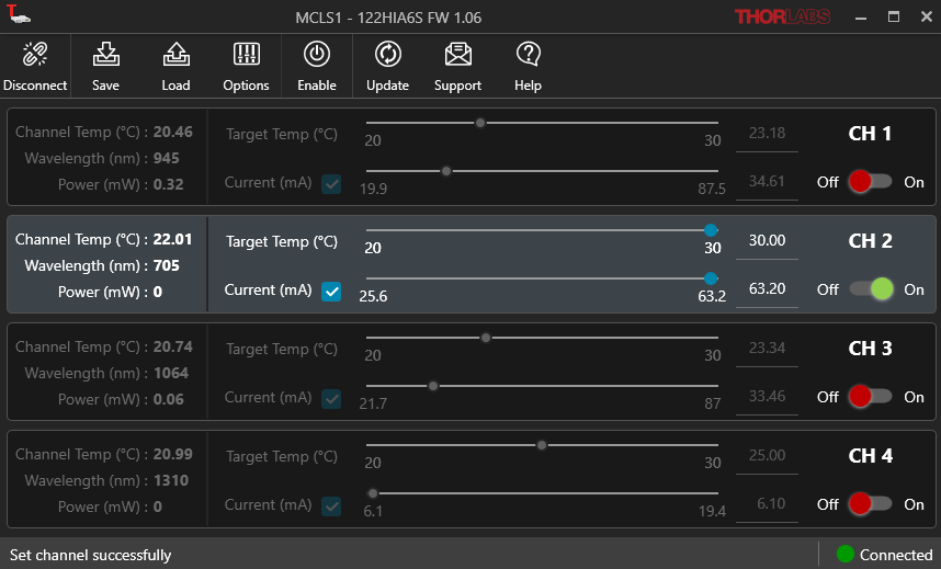 Thorlabs · MCLS1 Multi-Channel Laser Source Downloads