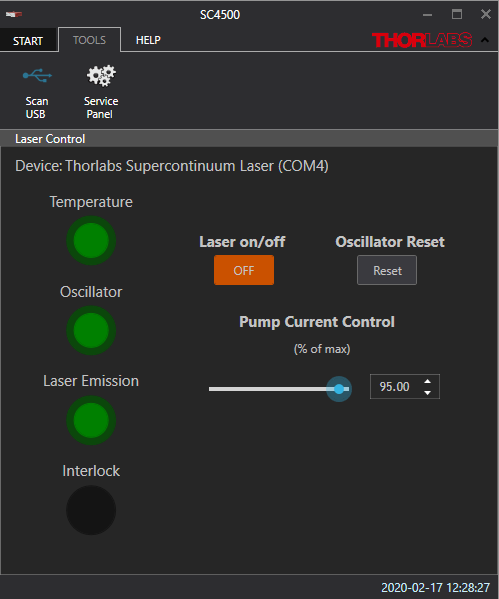 Thorlabs · Software for MIR Supercontinuum Laser