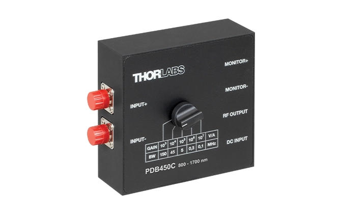 Thorlabs · Balanced Amplified Photodetectors with Fast Monitor Output