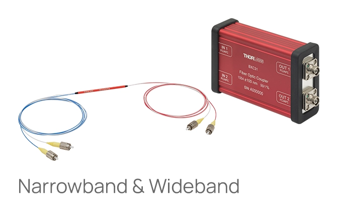 Thorlabs · 980 nm, Single Mode Fused Fiber Optic Couplers / Taps