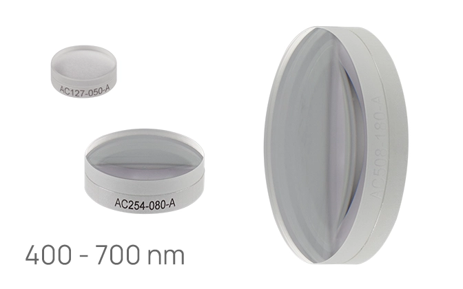 Thorlabs · Unmounted Achromatic Doublets, AR Coated: 400 - 700 nm