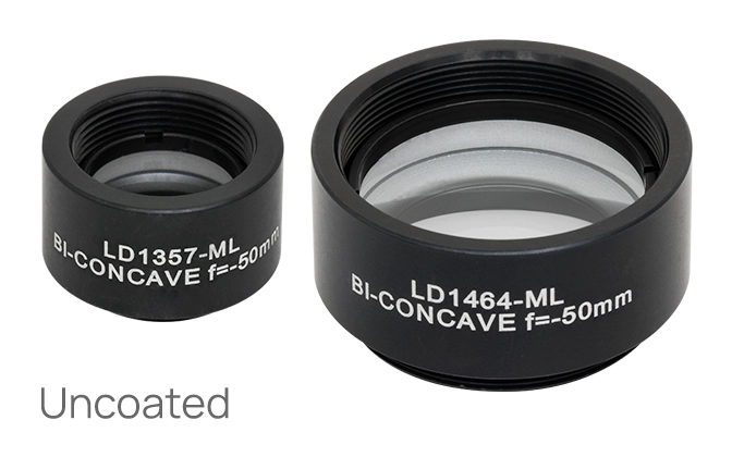 Thorlabs · Mounted N-BK7 Bi-Concave Lenses, Uncoated